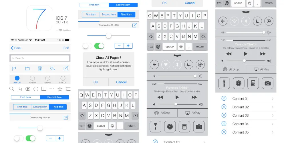 Best iOS7 UI / GUI Kits - Free Downloads | Jackrabbit Mobile
